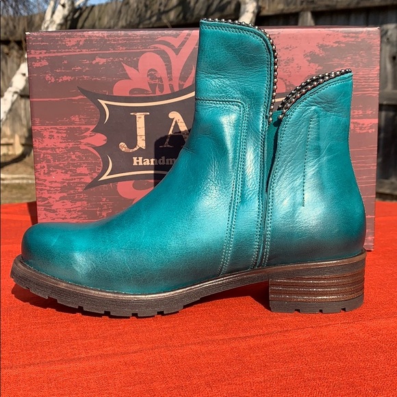 Jafa | Shoes | Jafa 497 Slip On Ankle Boots Teal Size 38 | Poshmark